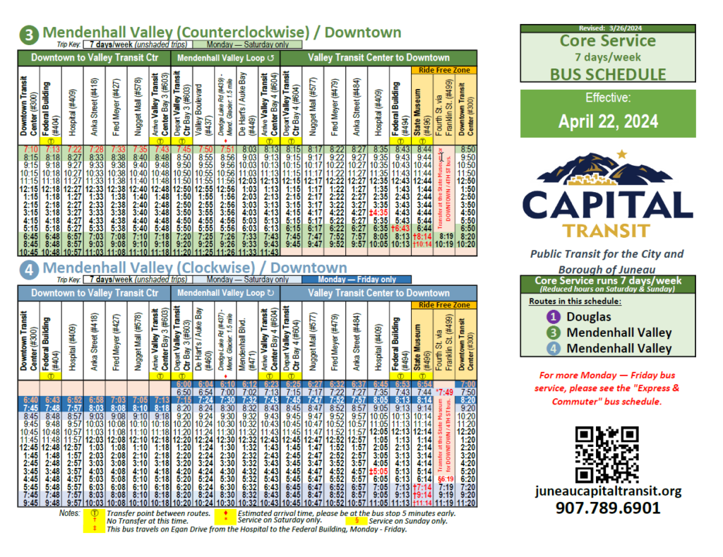 Schedules - Capital Transit