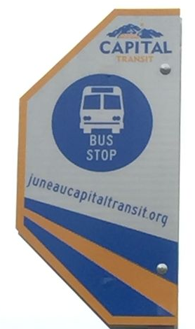 juneau bus stop sign - Capital Transit