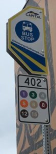 New Capital Transit bus stop signs - Capital Transit