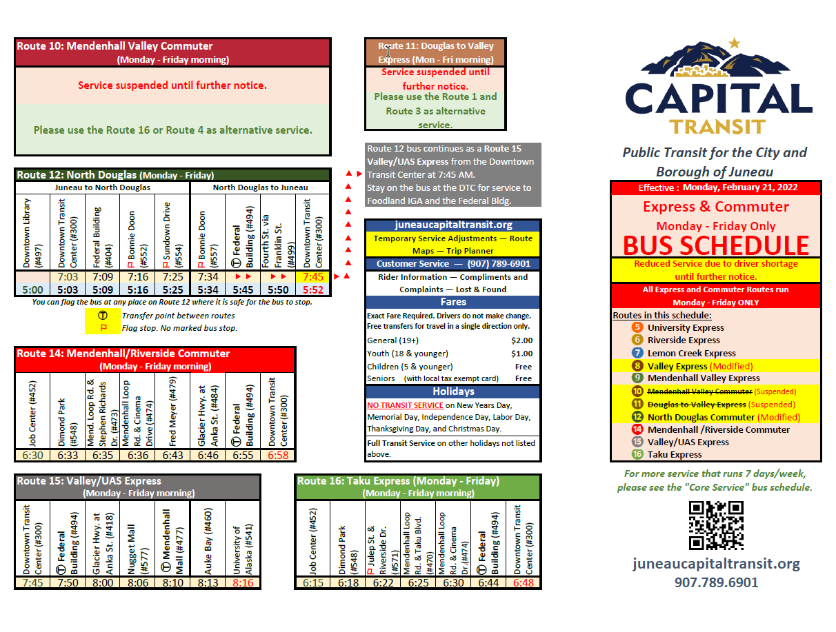 Service changes to Express and Commuter routes Monday, December 27th ...