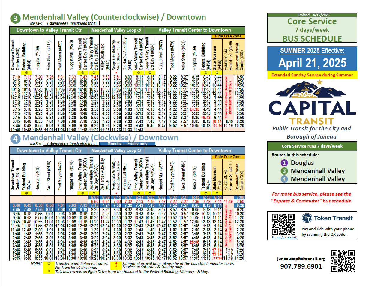 Schedules - Capital Transit